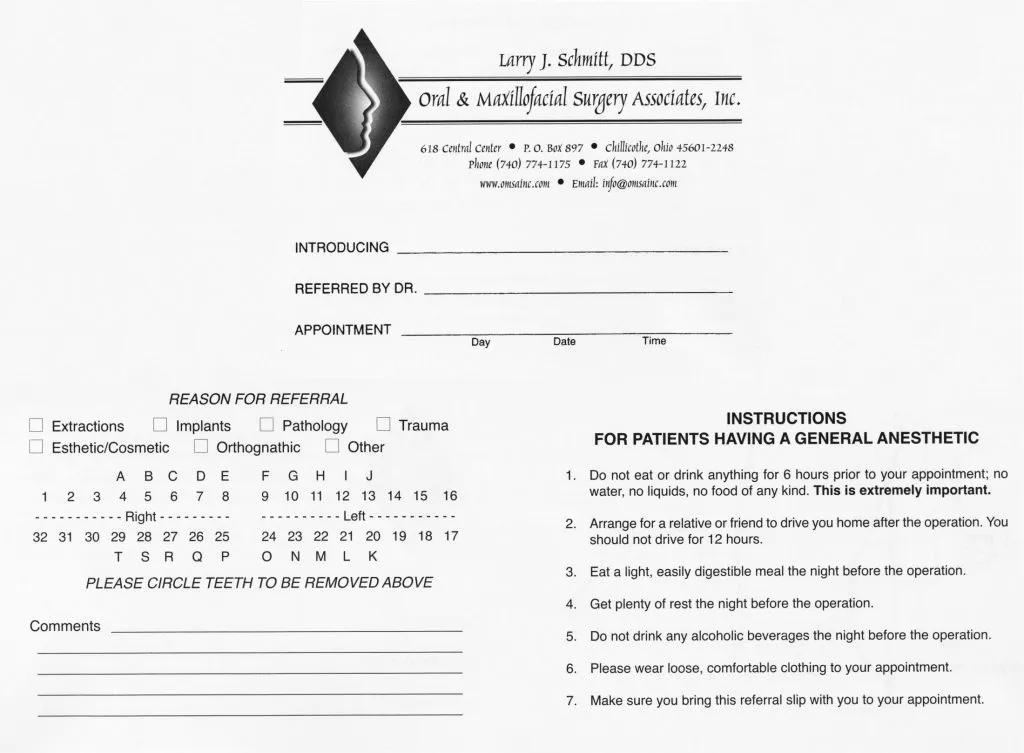 Referring Doctors Chillicothe Ohio | Oral Surgery Referral